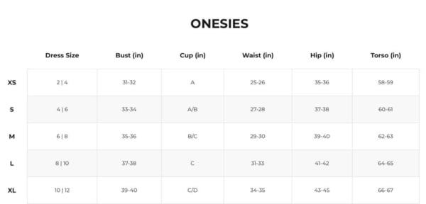 Jolyn Swimwear Size Chart | Swimouest